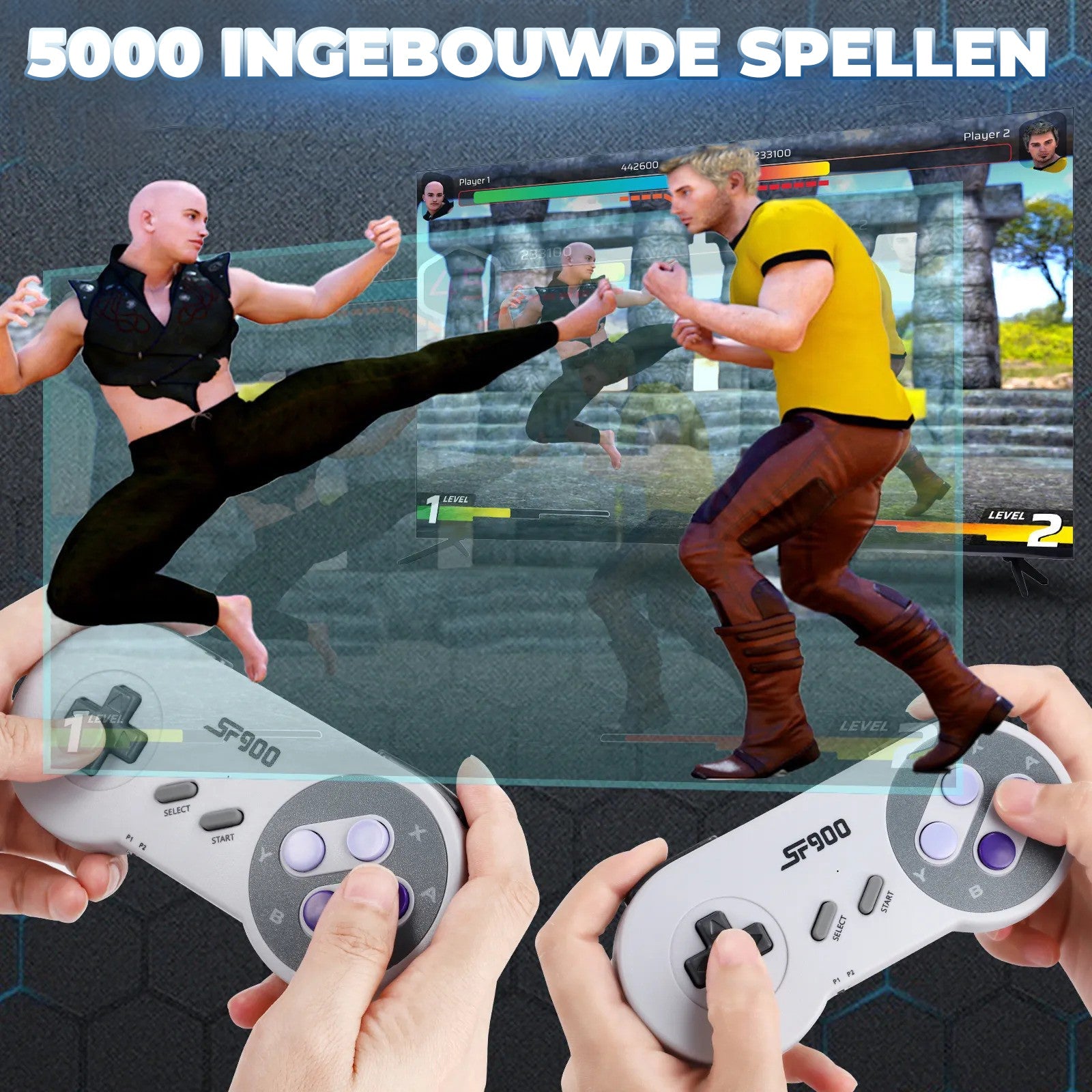 QuestTendo™ | Retro Spelconsole + 2 Controllers" – Deez Studio